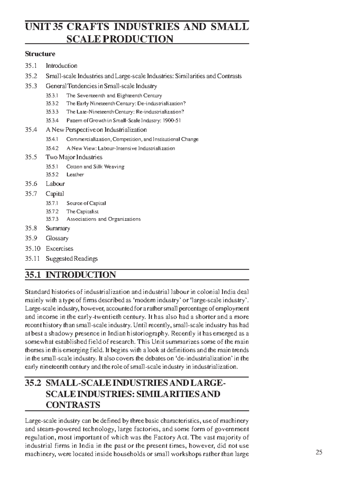 Unit-35 - 25 UNIT 35 CRAFTS INDUSTRIES AND SMALL SCALE PRODUCTION ...