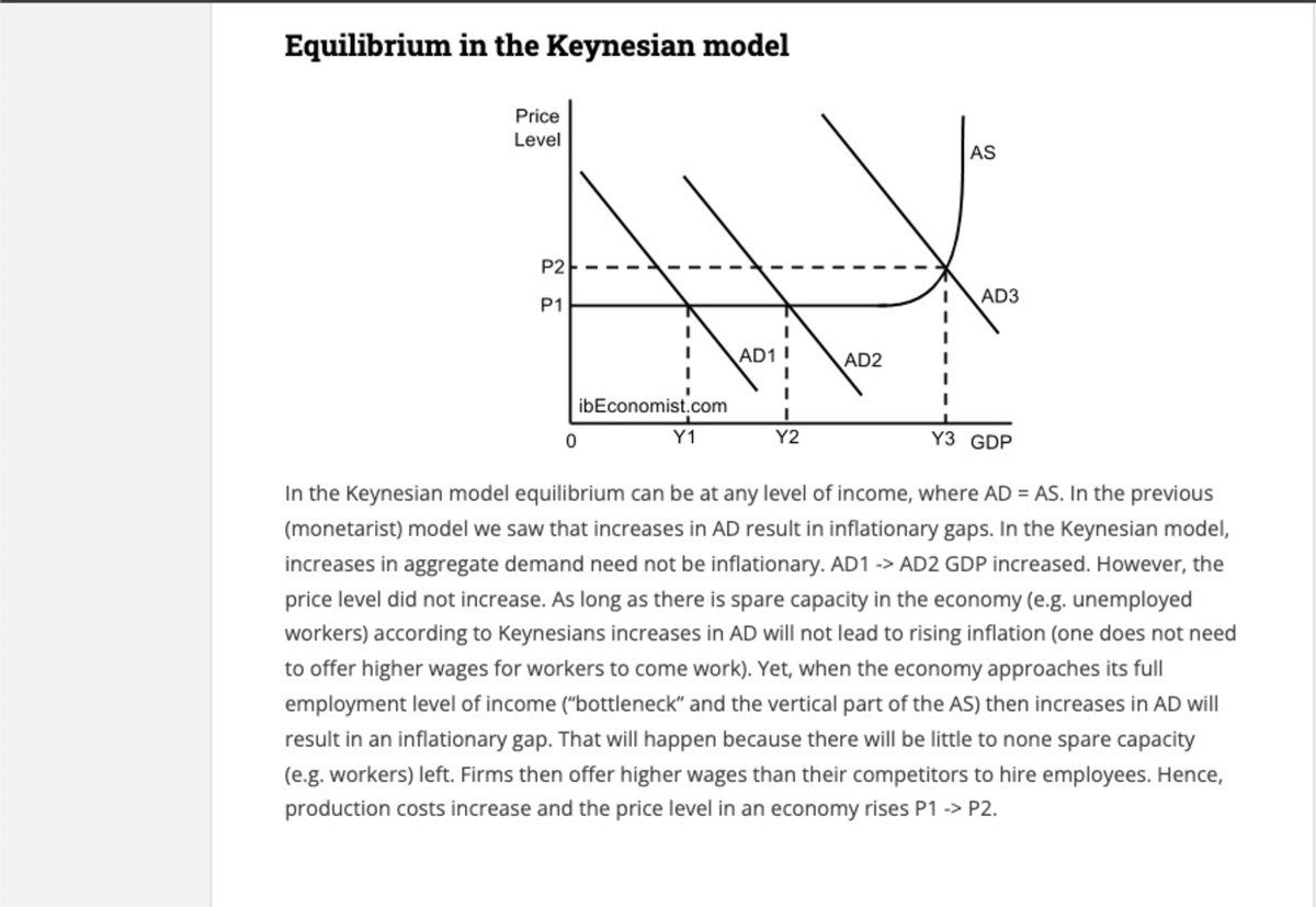 Macro and Micro Econ - Equilibrium in the Keynesian model Price Level ...