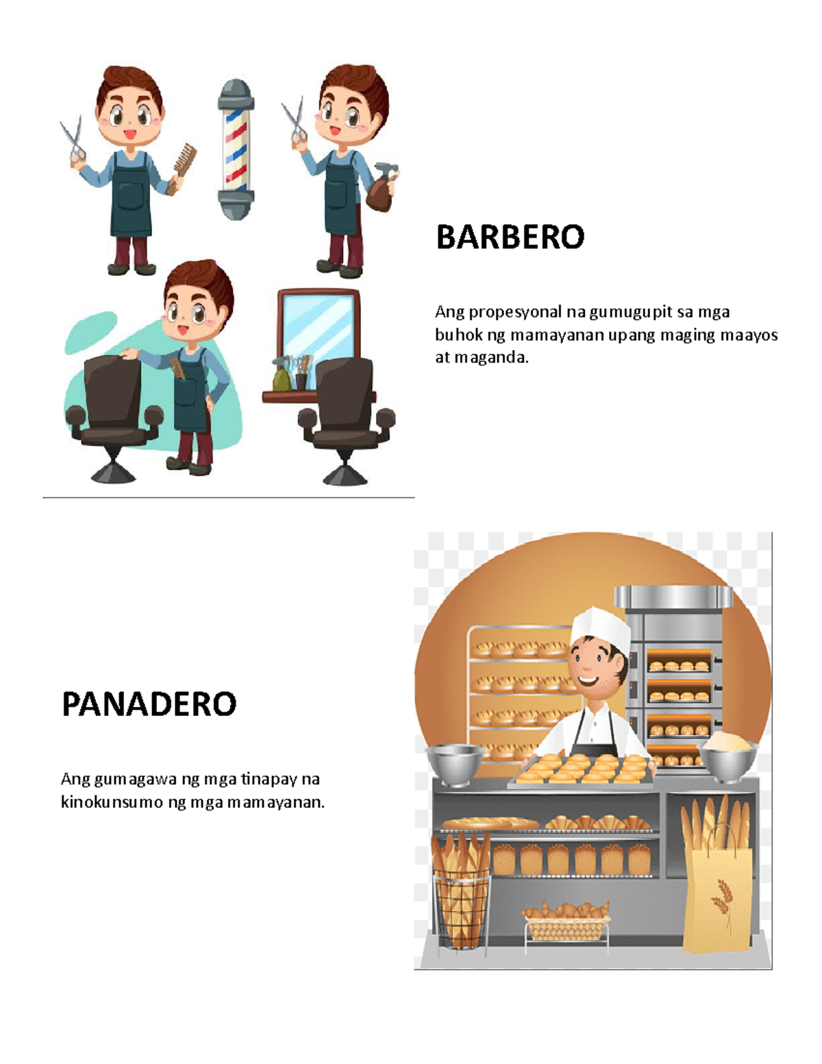 Propesyon - Profession lecture - BARBERO Ang propesyonal na gumugupit ...