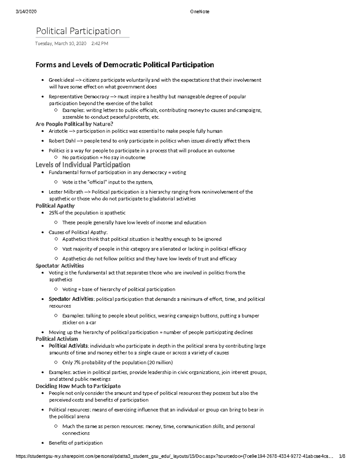 Political participation - Political Participation Tuesday, March 10 ...