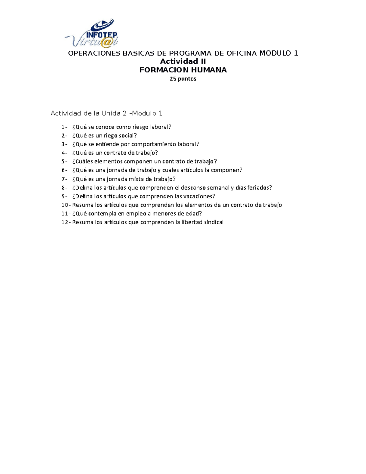 Actividad 2 del Módulo 1 - OPERACIONES BASICAS DE PROGRAMA DE OFICINA ...