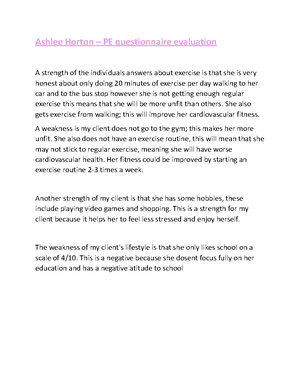 Final pe pep - PE PEP GCSE Introduction: I used to play netball but due ...