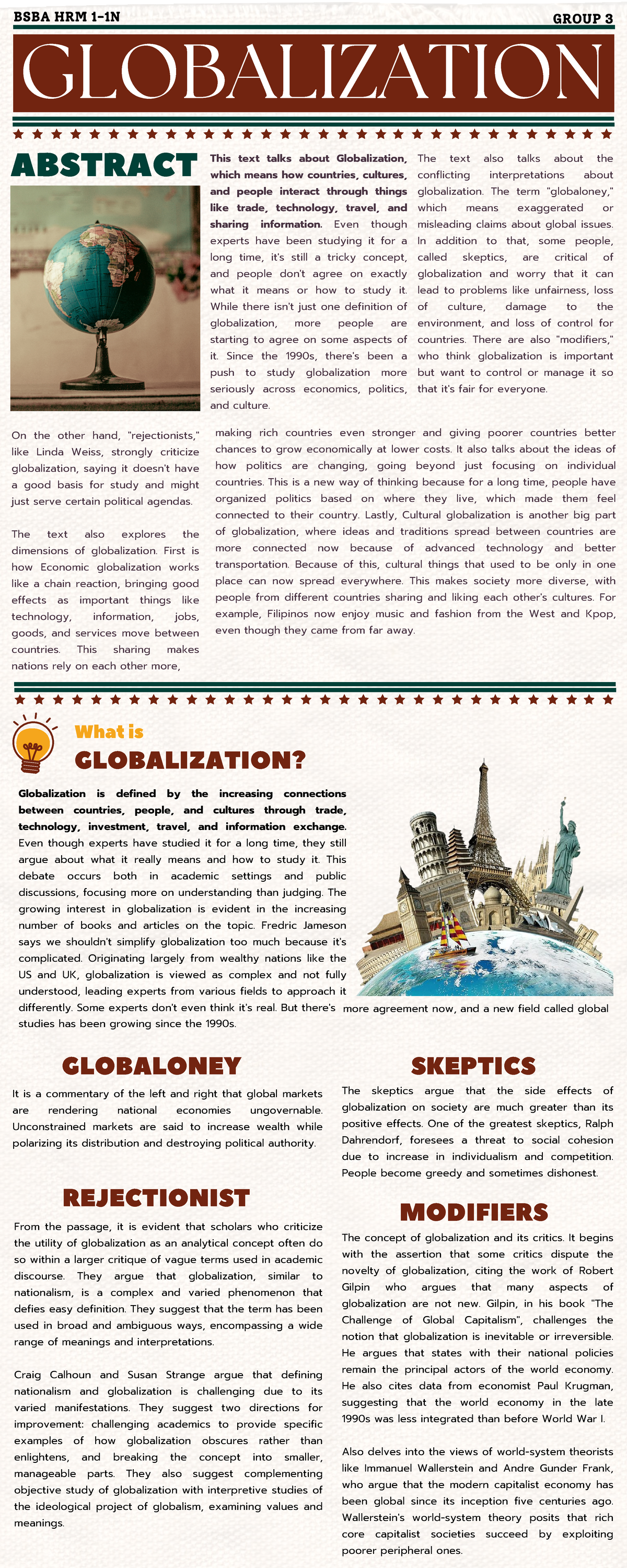 Reviewer for Globalization - Globalization is defined by the increasing ...