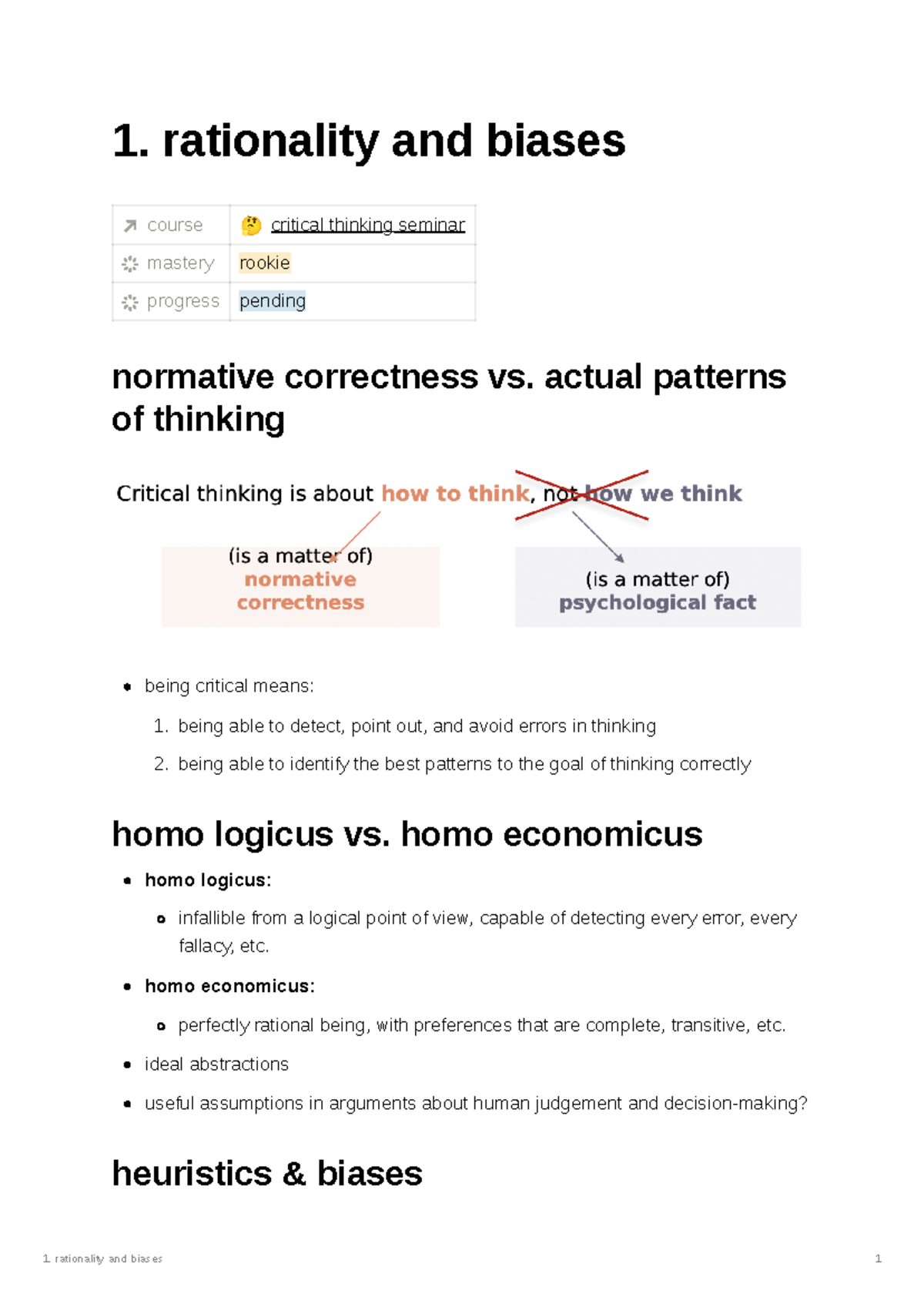1 rationality and biases - rationality and biases course 🤔 critical ...