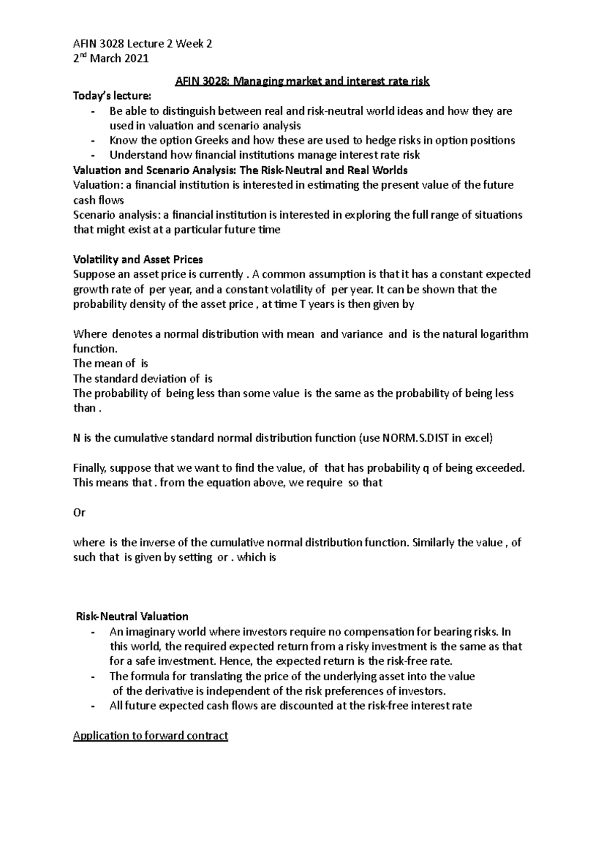 AFIN 3028 - afin3028 financial risk management tutorial work 2021/2022 ...