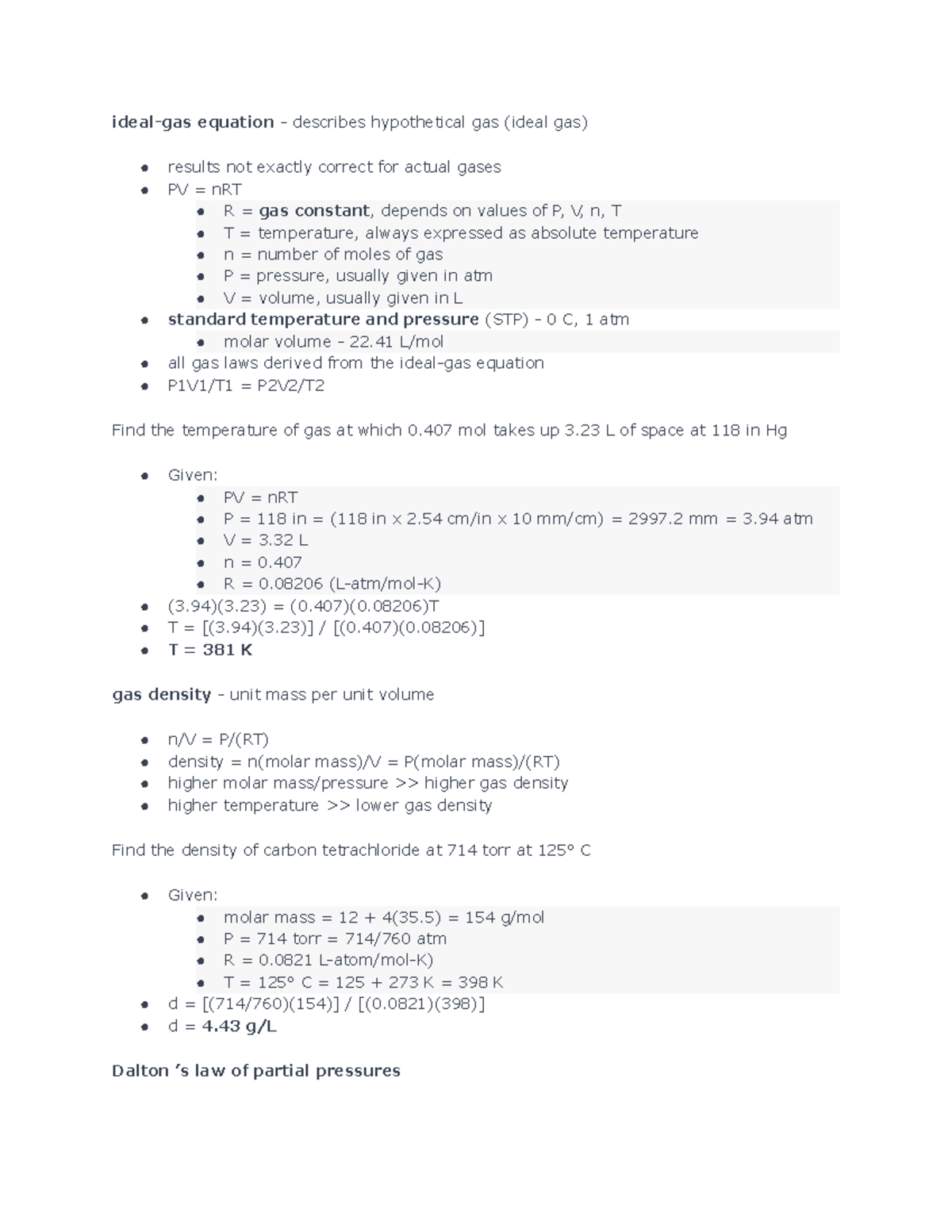 Unit 3 Ideal Gas Laws - deal Gas Laws - ideal-gas equation - describes ...