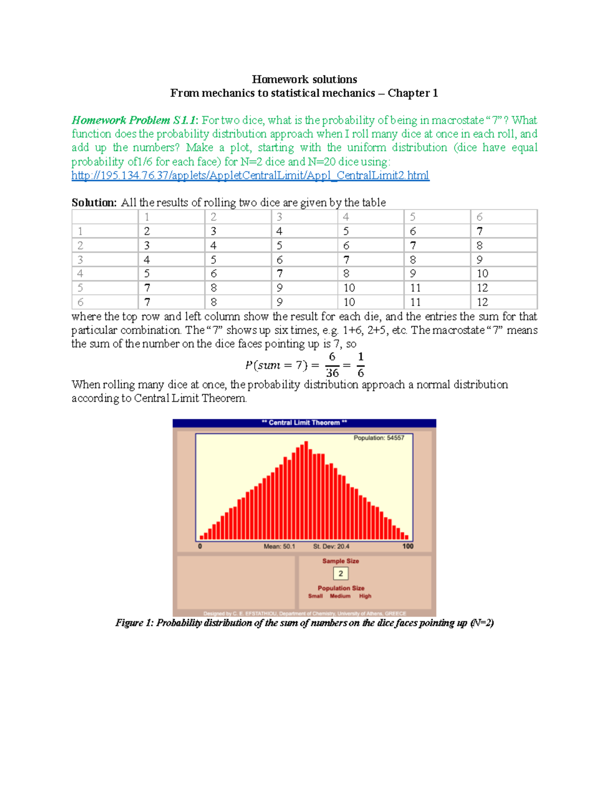 Ch1-6 Stat Mech HWKsolutions - Homework solutions From mechanics to ...