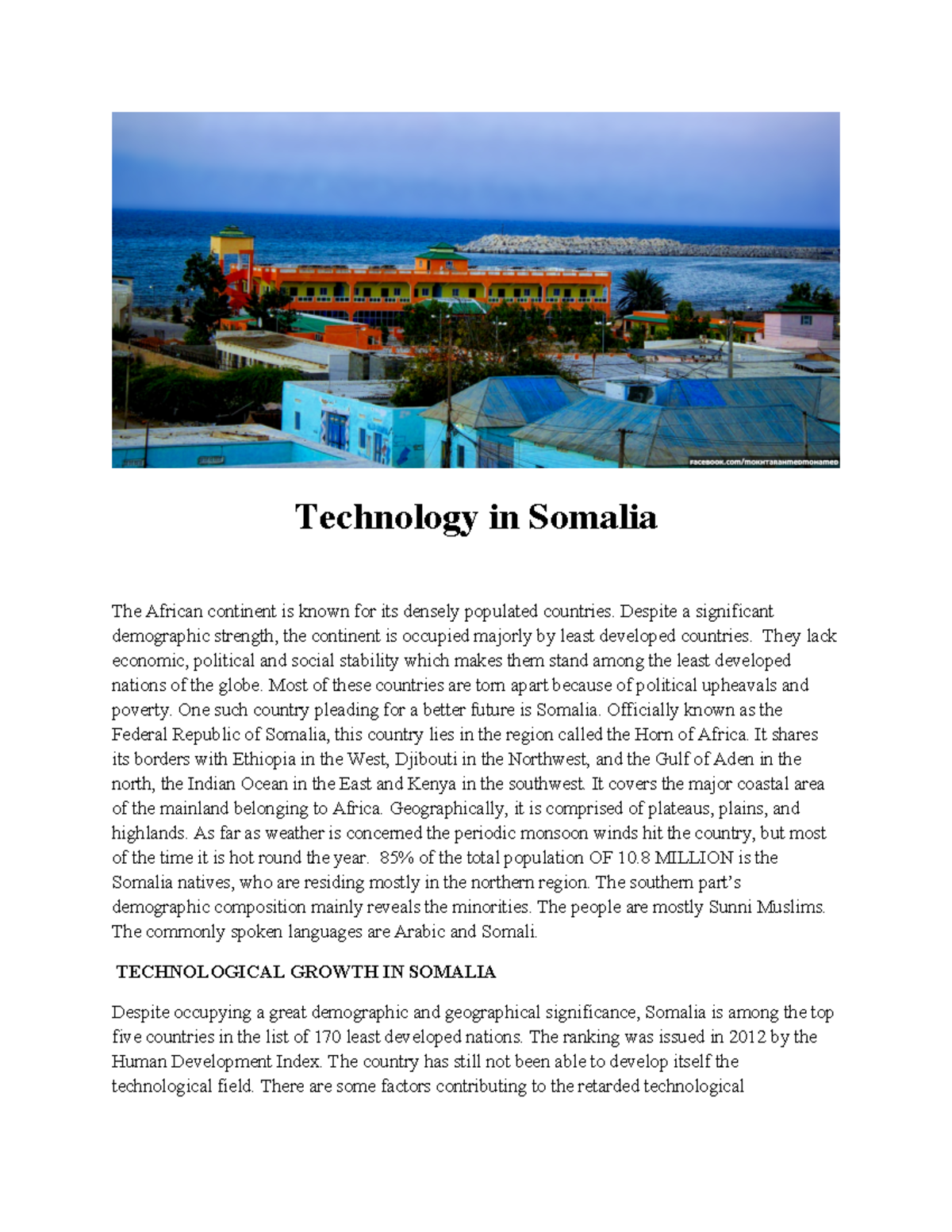 Technologyinsomalia-160314234027 - Technology in Somalia The African ...