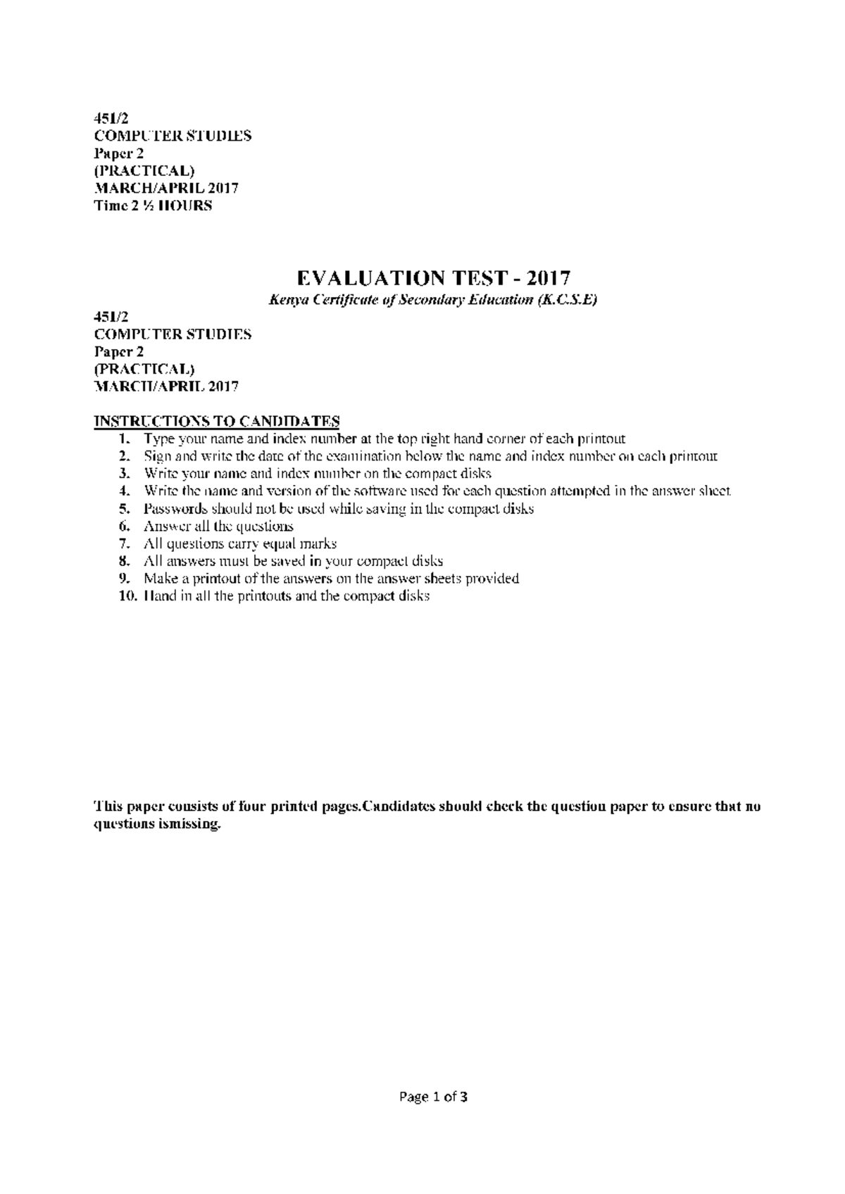 Computer- Studies-2c - Introduction to ict - Studocu