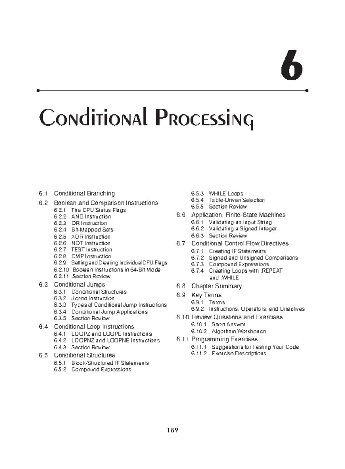 Intelasseblylanguage 05 - 189 6 Conditional Processing 6 Conditional ...