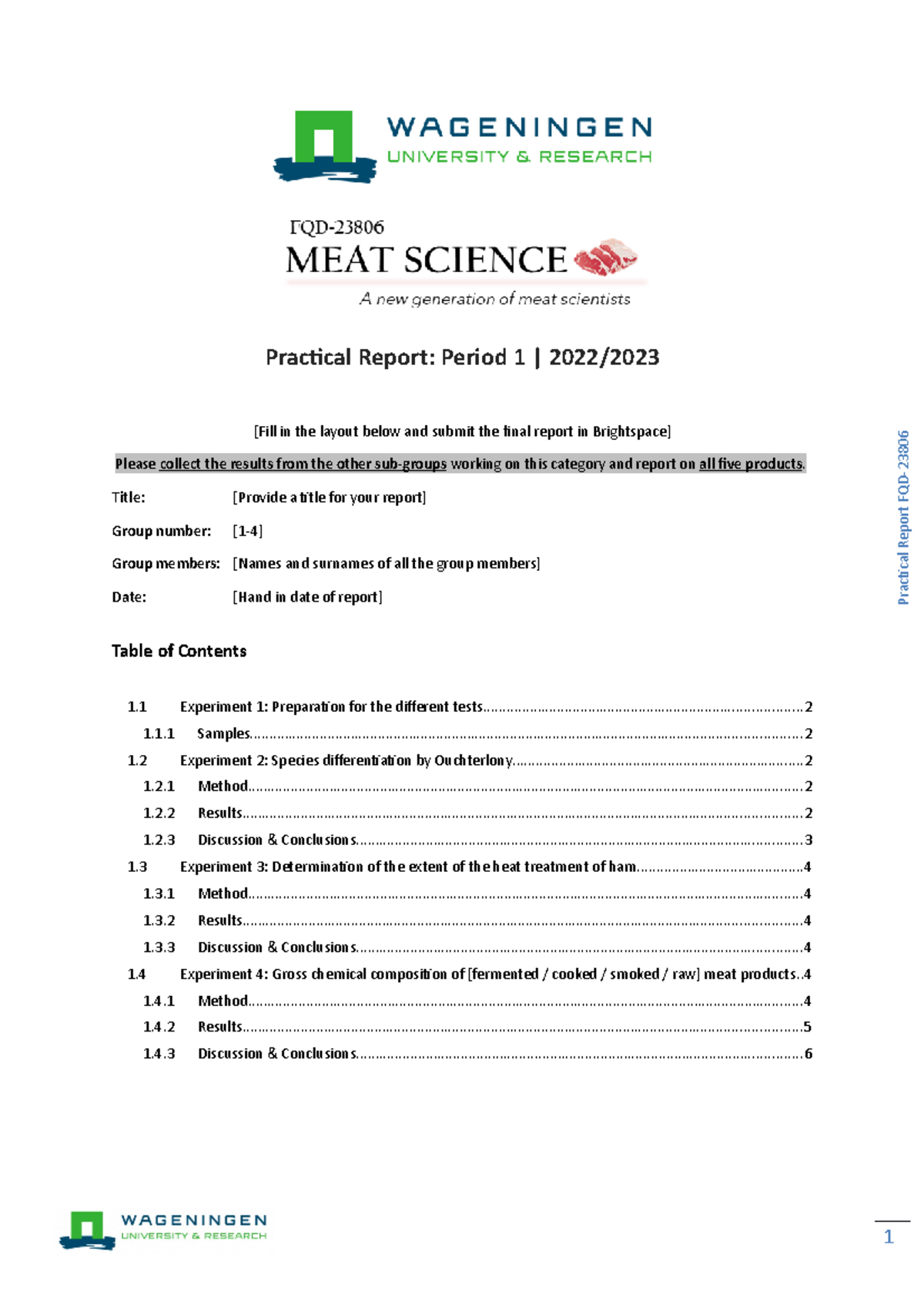 2022 Meat Science Practical report Template 2 - Practical Report ...