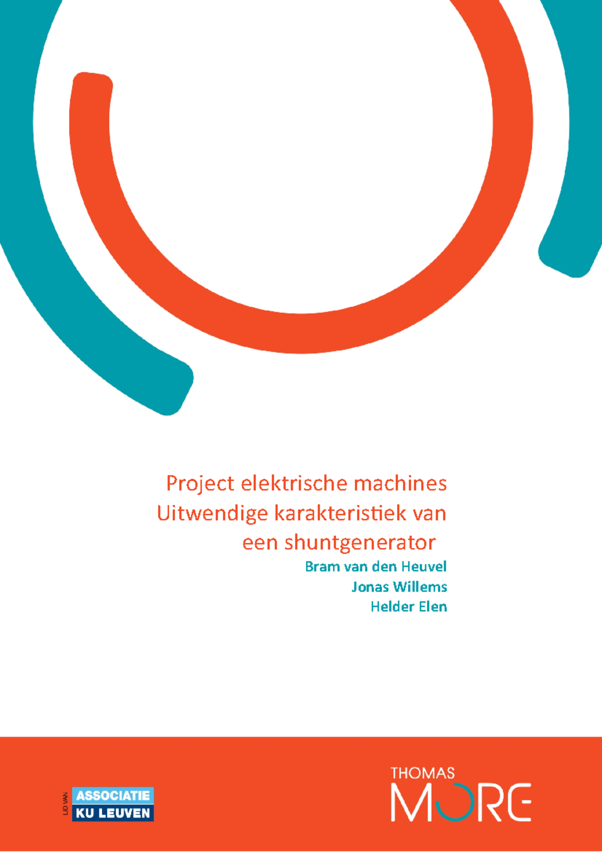 Project-elektrische-machines Uitwendige karakteristiek shuntgenerartor ...