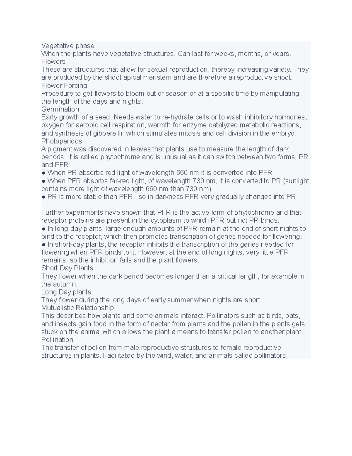 Vegetative phase - hello - Vegetative phase When the plants have ...