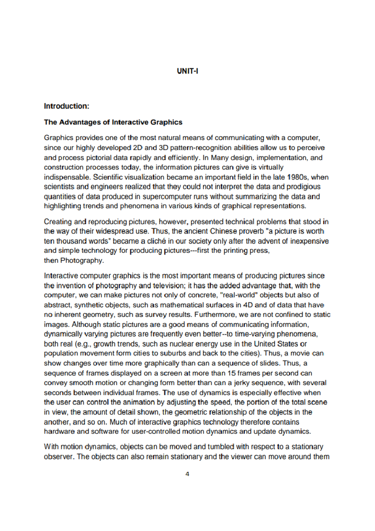 Graphics unit 1 - Bachelor of Computer Application - Studocu