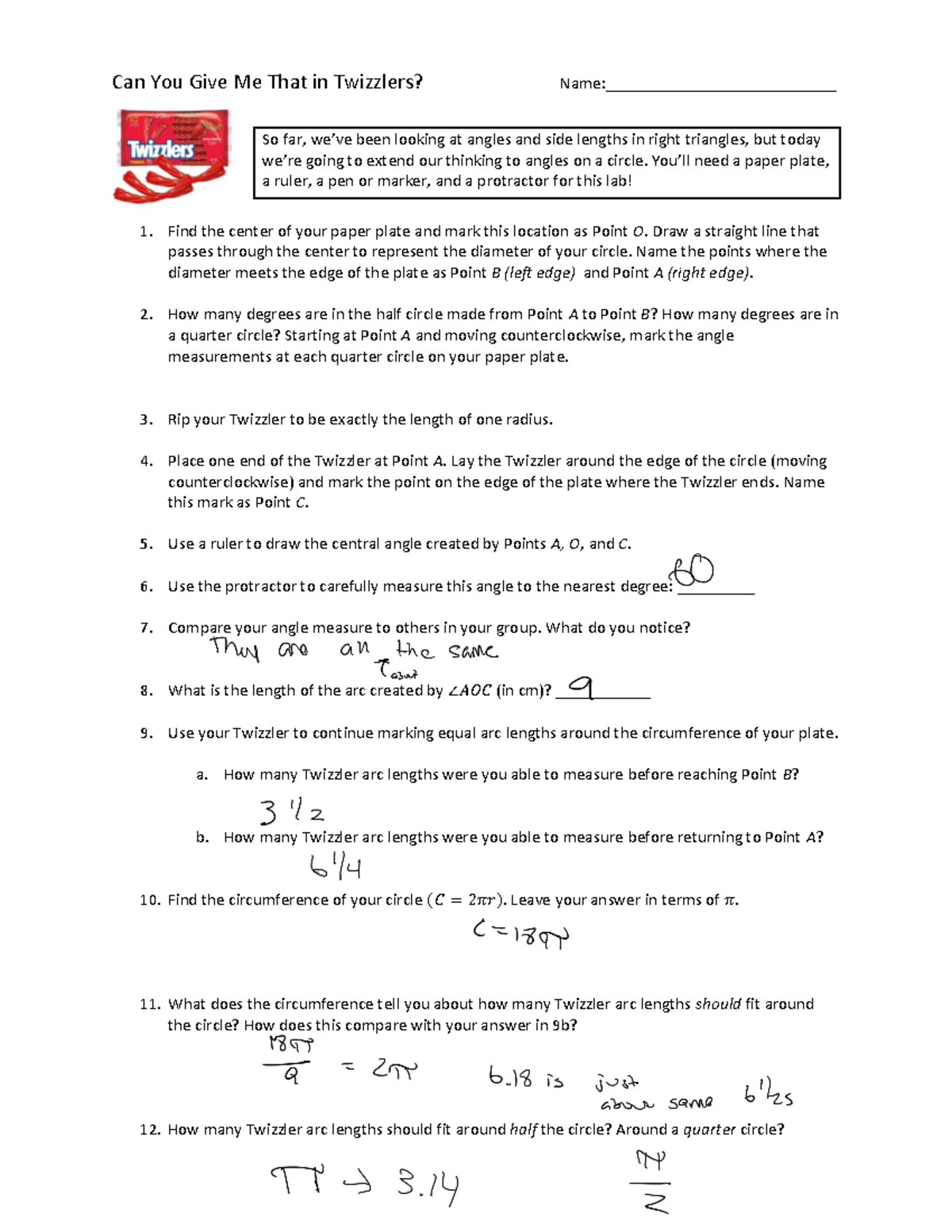 7.1 Lesson - Math notes - Can You Give Me That in Twizzlers? Name