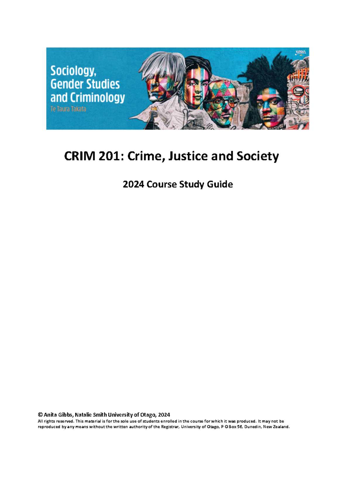 CRIM201 2024Course Outline - CRIM 201: Crime, Justice and Society 2024 ...