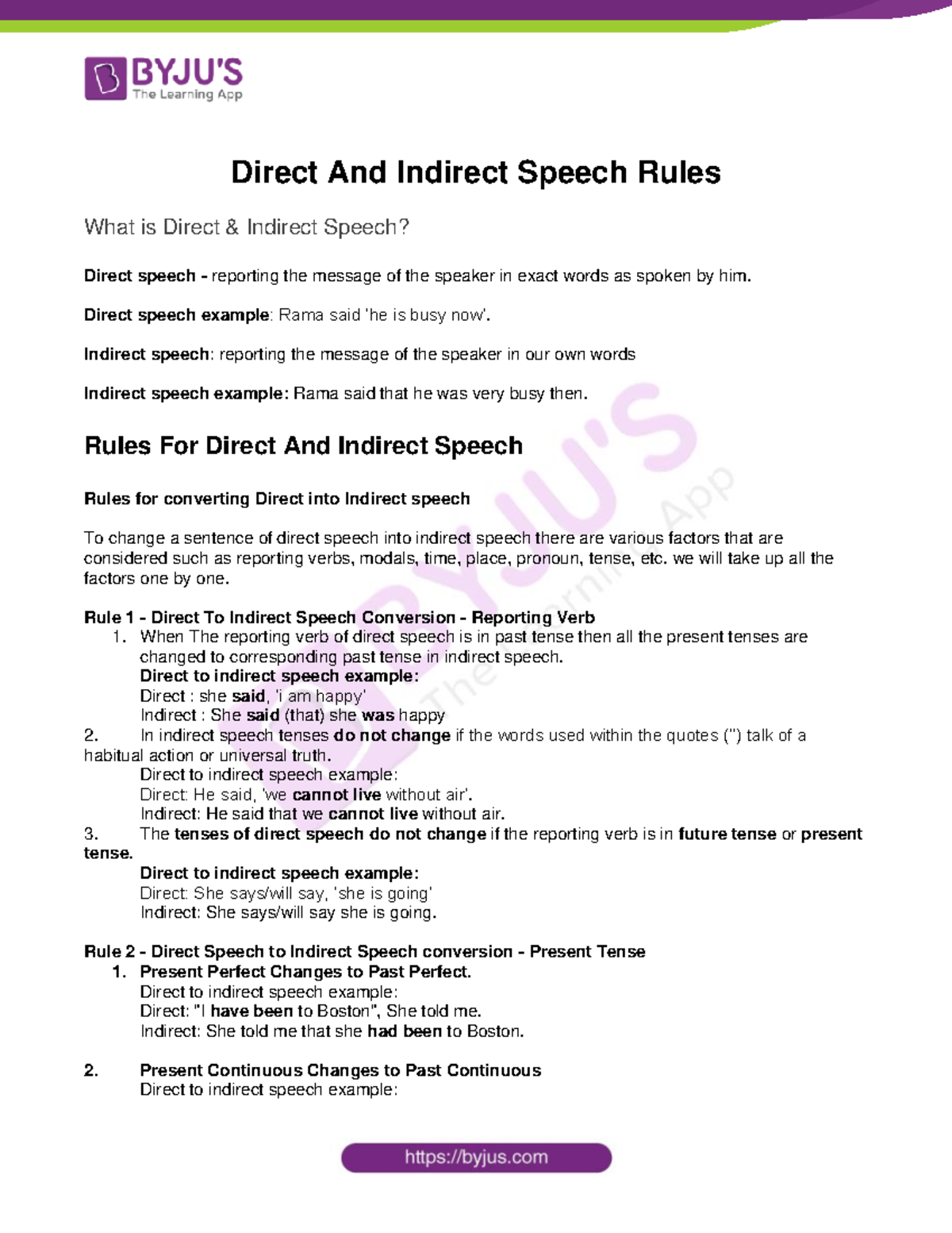 Direct and Indirect Speech Rules - Direct And Indirect Speech Rules What is Direct & Indirect ...