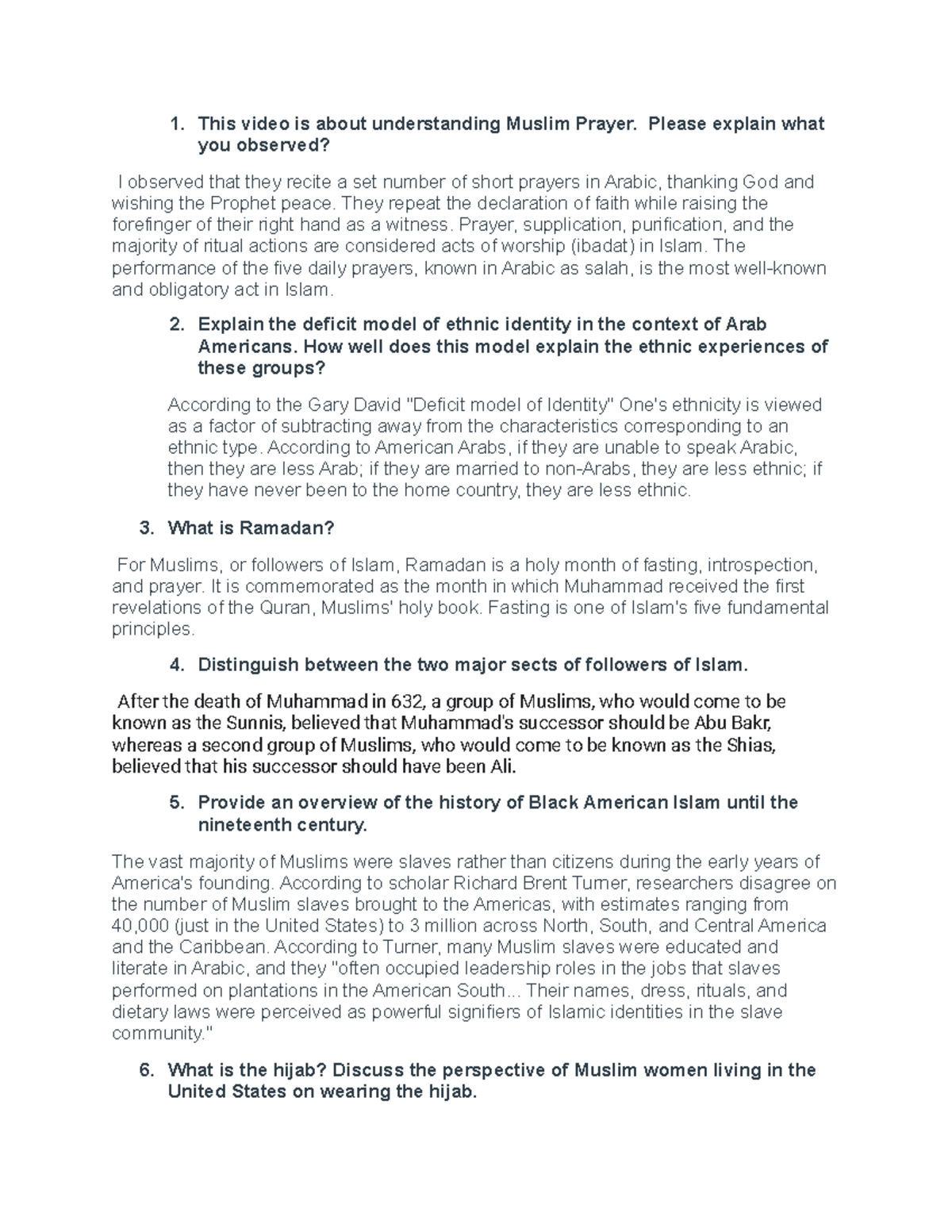 Chapter 11 assignment - This video is about understanding Muslim Prayer ...