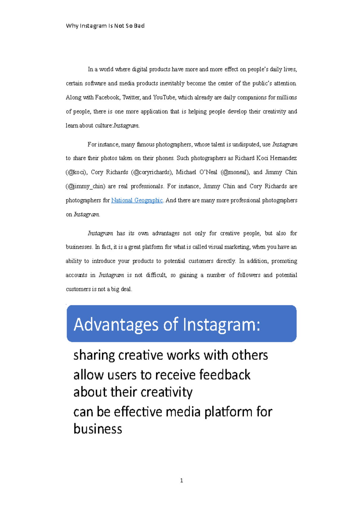 HOTWord - word asm assignment - Why Instagram Is Not So Bad In a world ...
