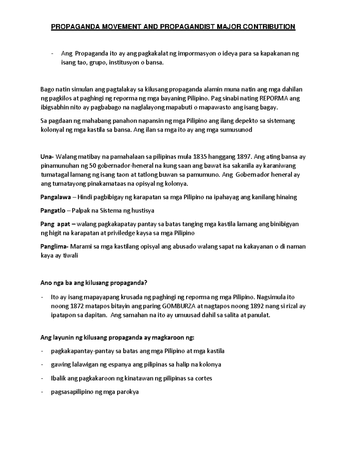 Propaganda- Movement - dddft - PROPAGANDA MOVEMENT AND PROPAGANDIST ...