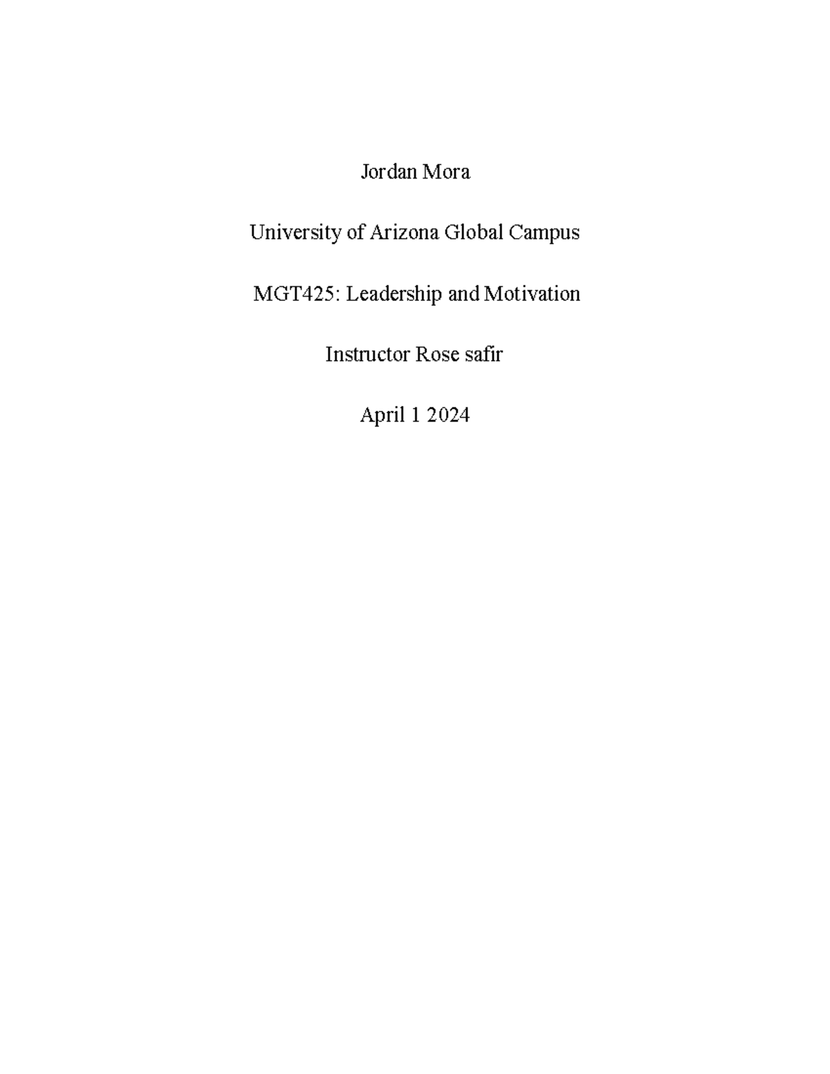 425 week 2 assignments - week 2 - Jordan Mora University of Arizona ...