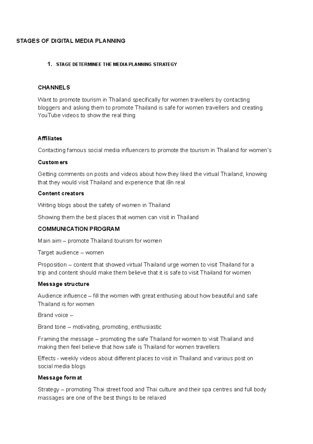 Stages of Digital Media Planning Strategy - STAGES OF DIGITAL MEDIA ...