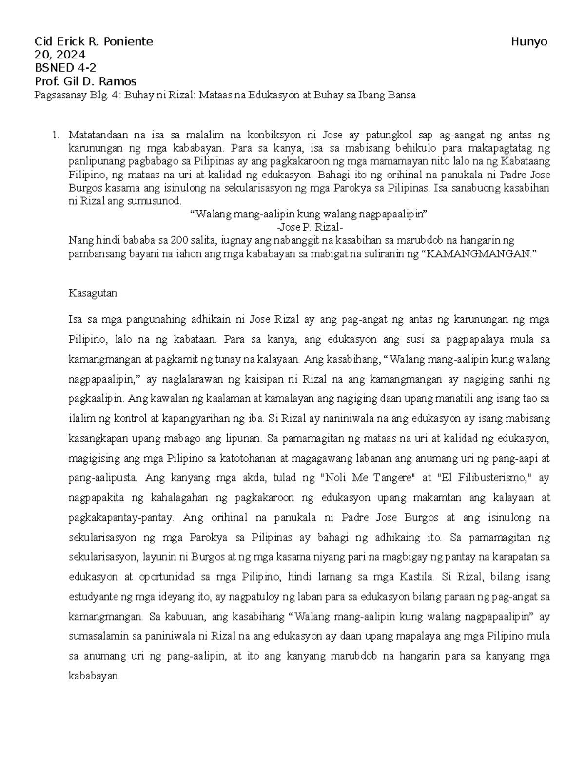 Pagsasanay-Blg - Buhay-ni-Rizal-Mataas-na-Edukasyon-at-Buhay-sa-Ibang ...
