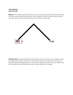 Ochem Lab Report 1-2 - Jake Patterson Partner: Isaac Plourde Ochem Lab ...