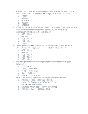 Lab Report - 4 - Lab Questions and Answers - Lab Report - 4 Titration Lab Introduction What is ...