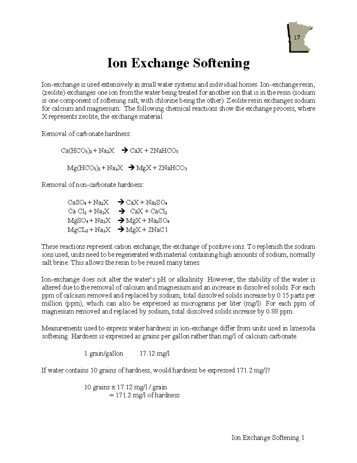 Ion-Exchange-Softening - Ion Exchange Softening Ion-exchange is used ...