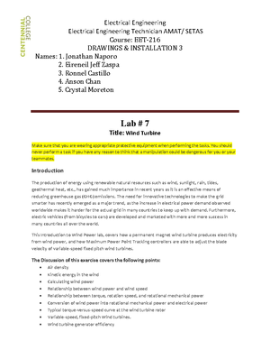 EET-117 LAB 1 F21 - ssss - Centennial College ELECTRICAL ENGINEERING TECHNICIAN & TECHNOLOGY ...