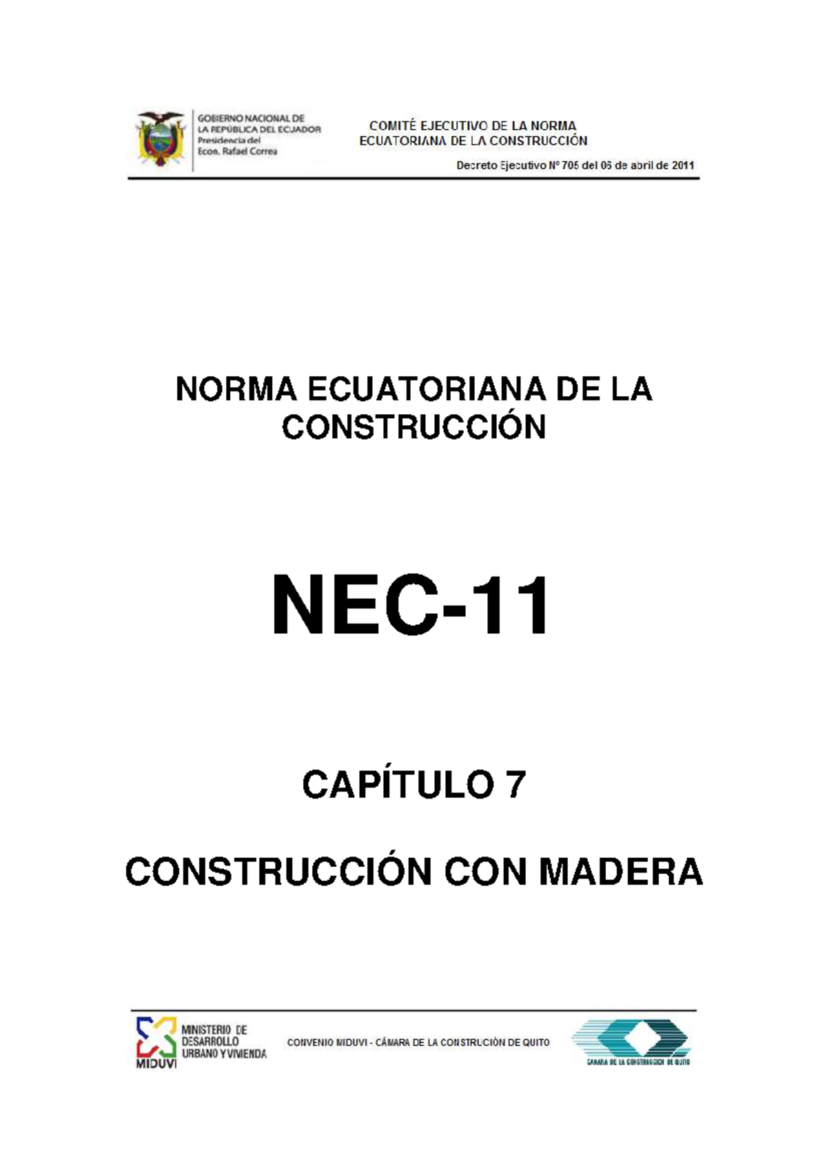 NEC2011-CAP.7- Construccion CON Madera-021412 - NORMA ECUATORIANA DE LA CONSTRUCCIÓN NEC ...