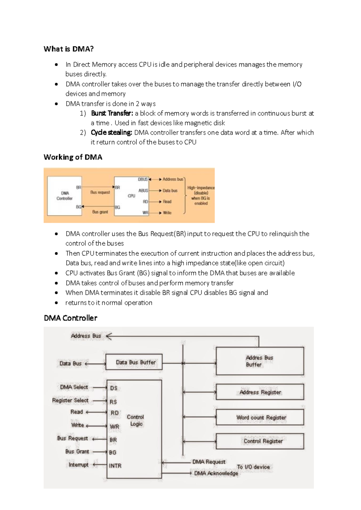 What is DMA - Dma - What is DMA? • In Direct Memory access CPU is idle ...