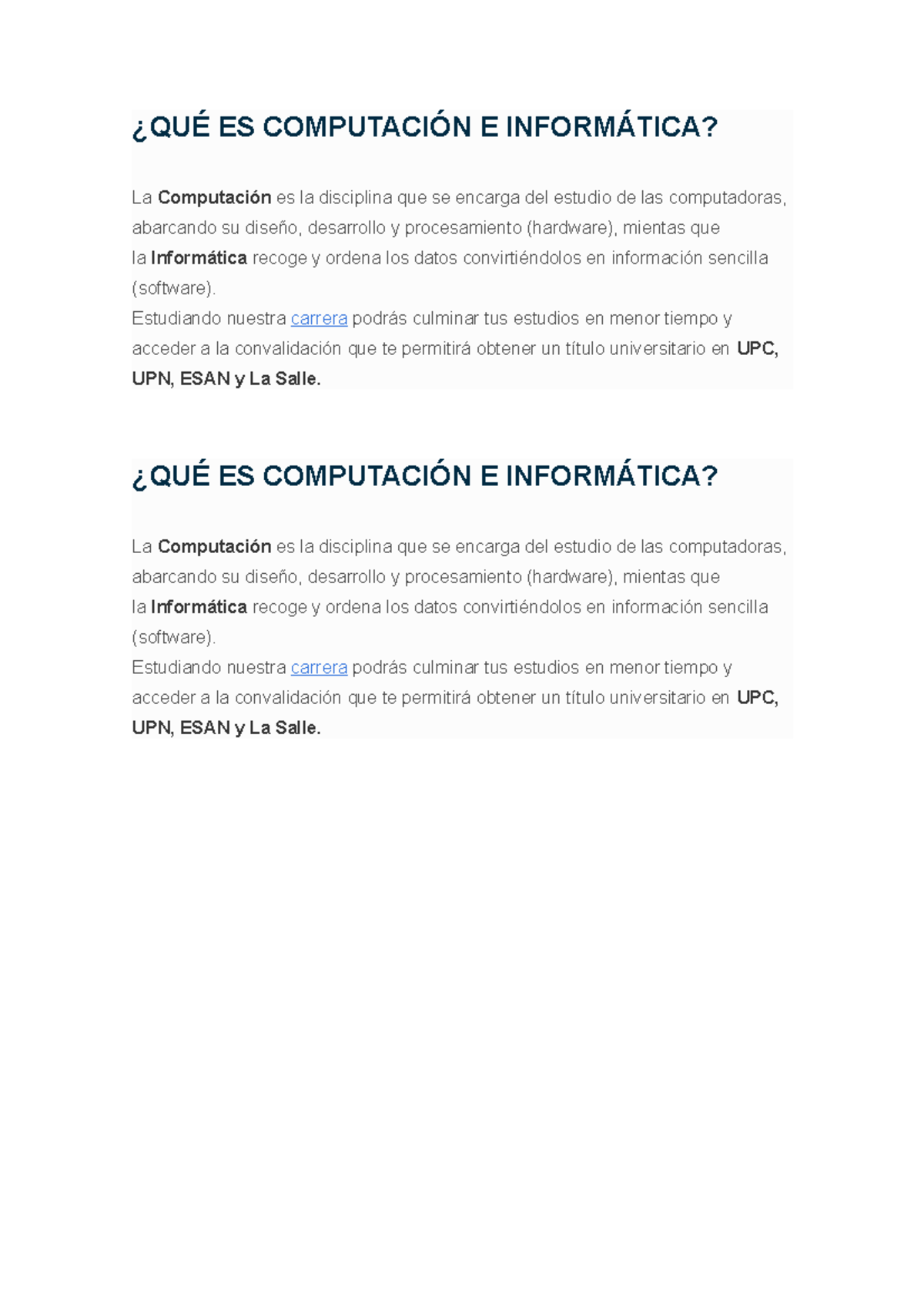 QUÉ ES Computación E Informática - ¿QUÉ ES COMPUTACIÓN E INFORMÁTICA ...