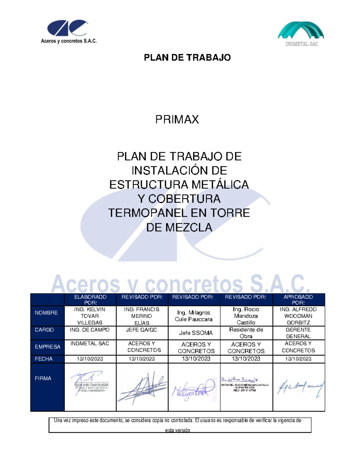 PT-010-P008-22 PLAN DE Trabajo Instalación DE EEMM Y Cobertura rev.13 ...