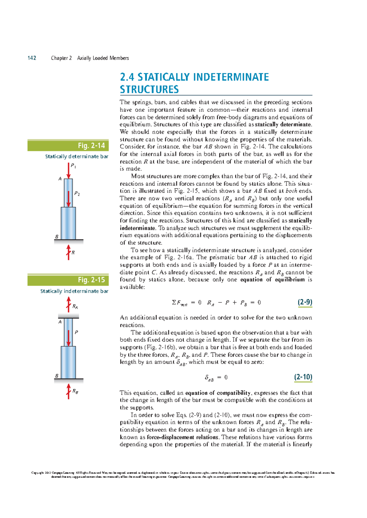 Lecture Four - AXIALLY LOADED MEMBERS - Chapter 2 Axially Loaded Members 2 STATICALLY ...