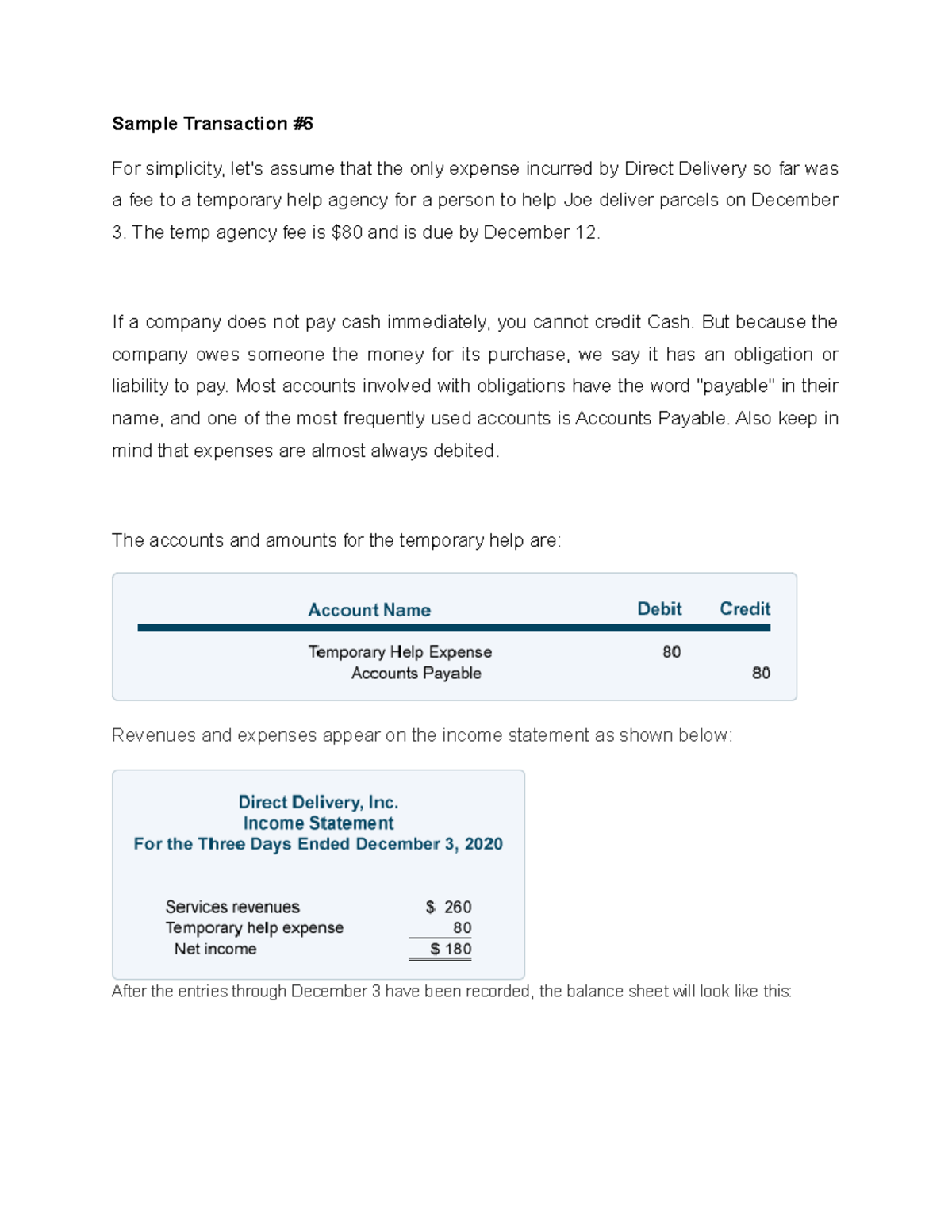 Sample Transaction 6 - basic accounting - Sample Transaction # For ...