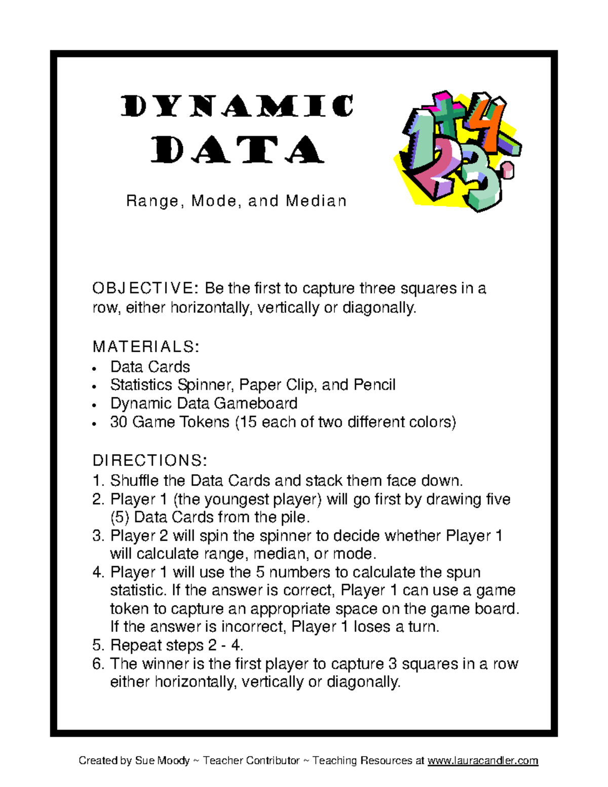 Dynamic Data 1 - Very fun - Created by Sue Moody ~ Teacher Contributor ...
