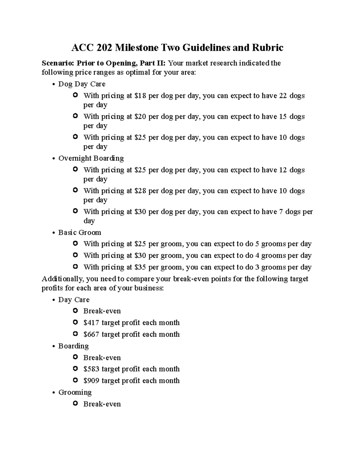 Instructions FOR Milestone 2 (Due Week 4) - ACC 202 Milestone Two ...