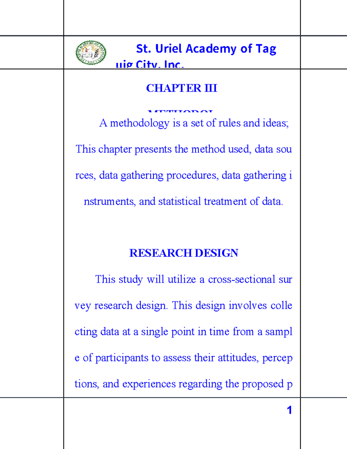 Chap-3- Blitz - for law - uig City, Inc. CHAPTER III METHODOL A ...