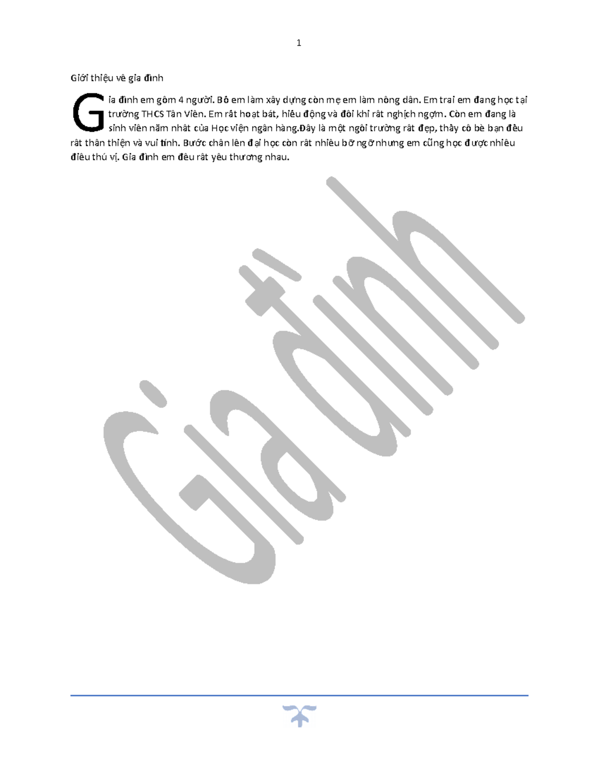 22 Nguyễn Thiên Hương 24A4050501 - 1 Gi i thi u vềề gia đìnhớệ ia đình em gồềm 4 ng i. Bồố em ...