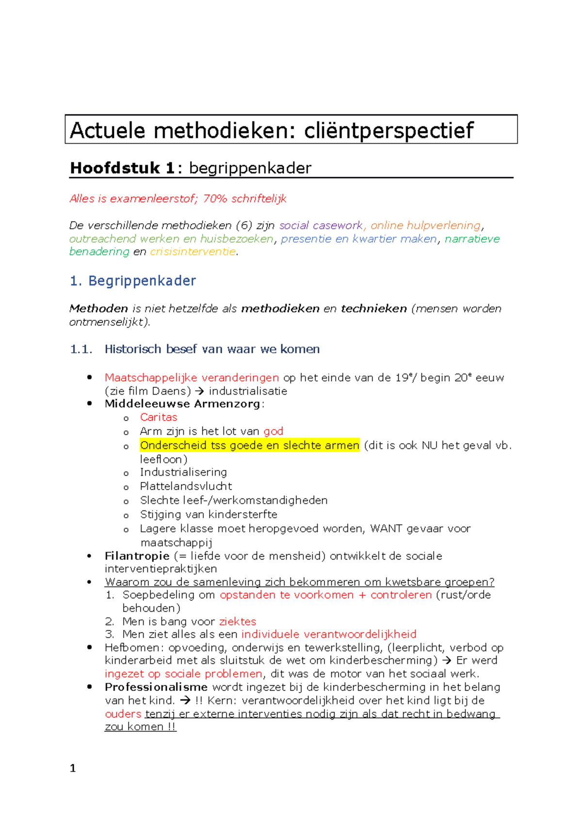 Actuele methodieken cliëntperspectief - Actuele methodieken ...