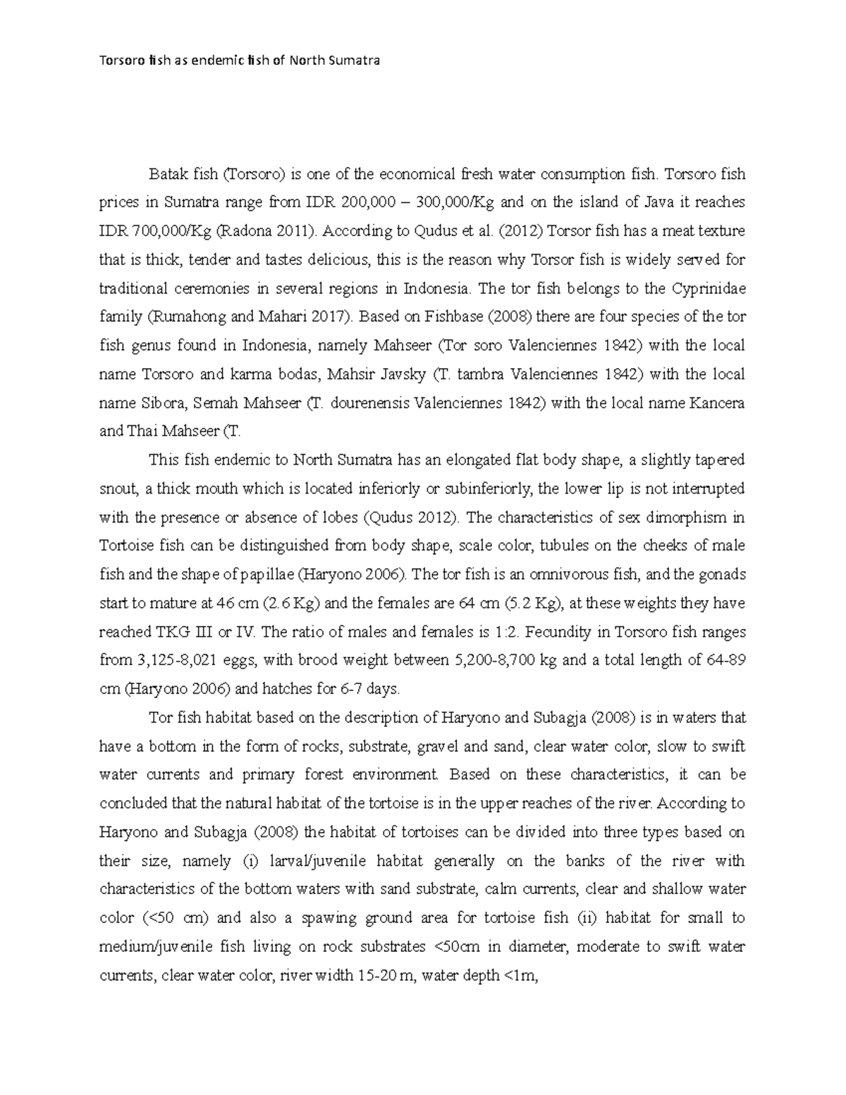 Torsoro fish as endemic fish of North Sumatra - Torsoro fish prices in ...