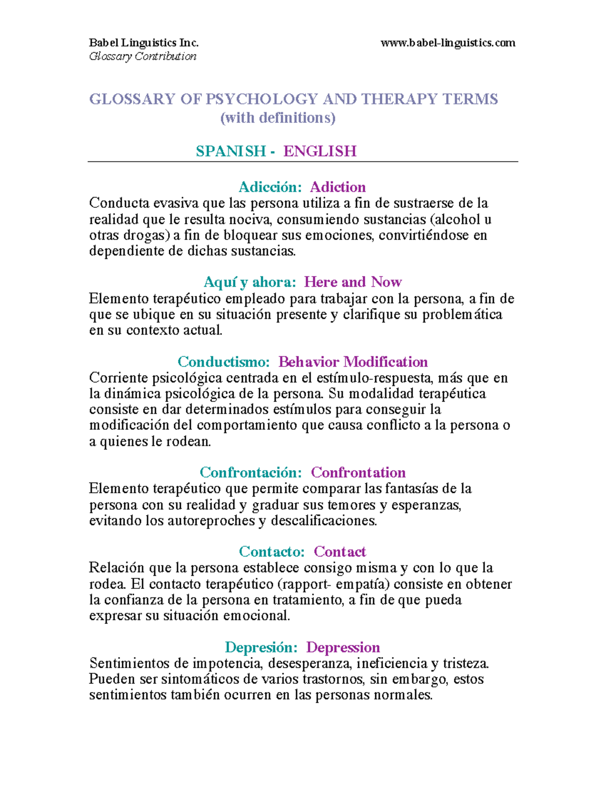 Glossary-Psychology - rrtfddf - Glossary Contribution GLOSSARY OF ...