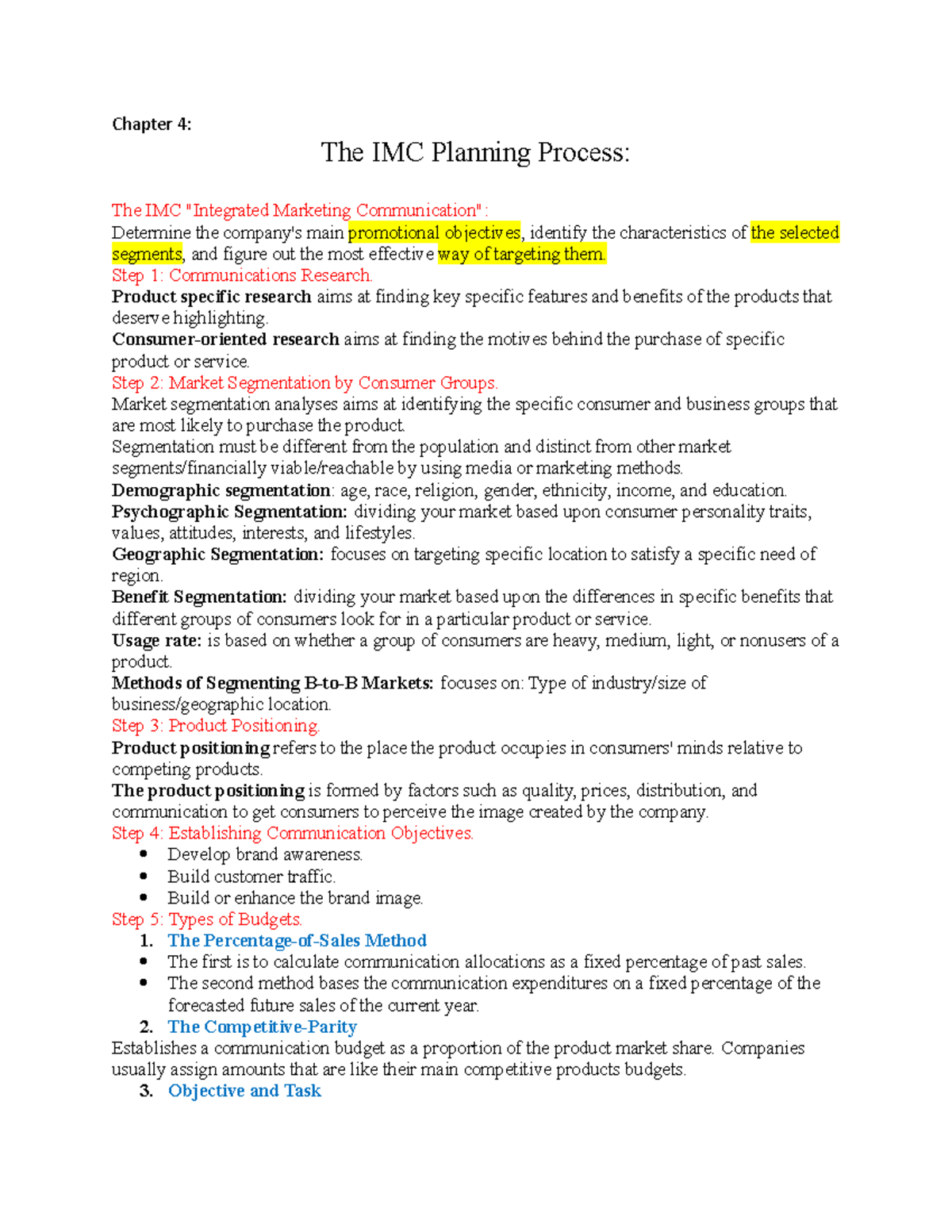 The IMC Planning Process - Chapter 4: The IMC Planning Process: The IMC ...