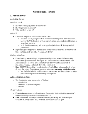 Con Outline - study material for first-year Constitutional Law course ...