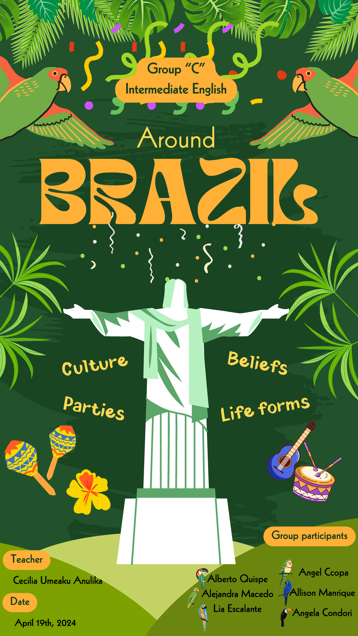 flyer turist brazil - Inglés - Group “C” Intermediate English Around ...