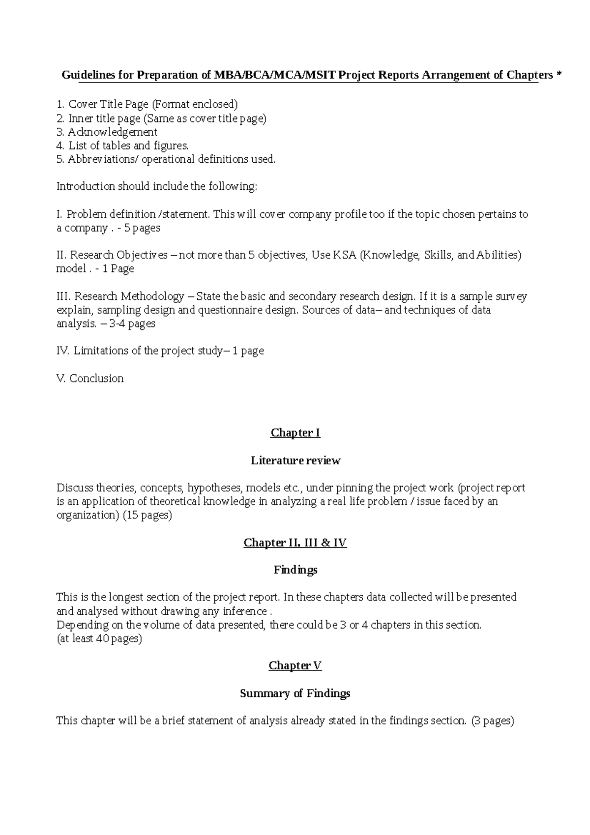 Project-Format-UOM - kjadfkjad - **Guidelines for Preparation of MBA ...