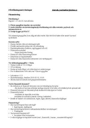 Finansiering - Investeringsbedömning Martina Henning Företagsekonomi GR ...