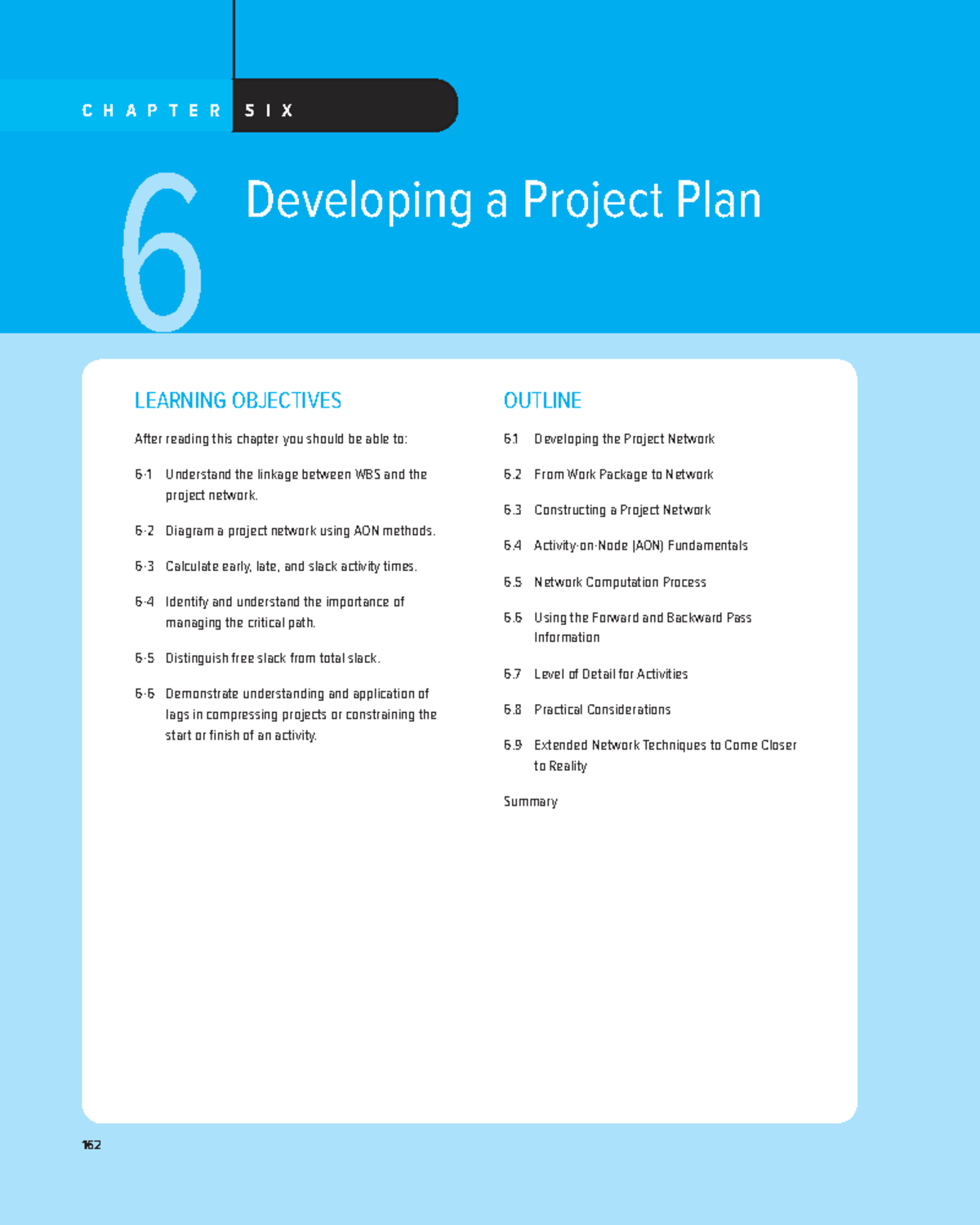 PM Chapter 6 - dd,,m\nnnnnnnnnnnnnnnnnnnn - 162 Developing a Project ...